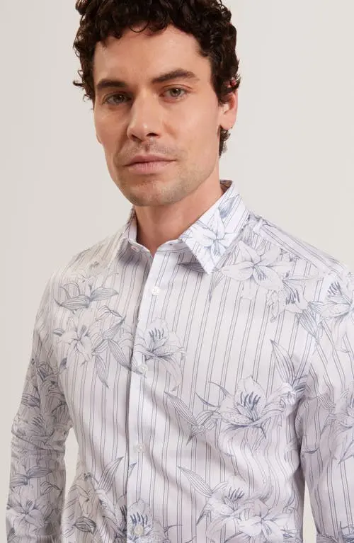 Ted Baker London Cipher Long Sleeve Regular Fit Button-up Shirt - Light-blue