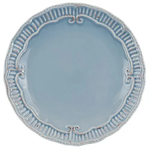 MODERN SOUTHERN HOME Capri 6 Piece 11in Stoneware Embossed Dinner Plate Set