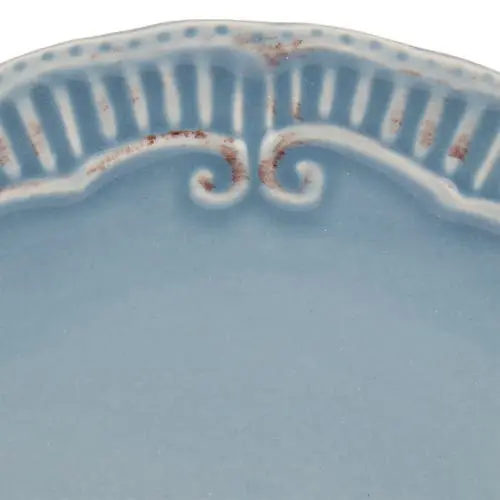 MODERN SOUTHERN HOME Capri 6 Piece 11in Stoneware Embossed Dinner Plate Set