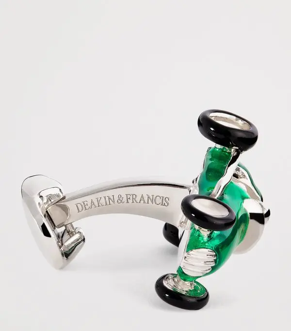 DEAKIN & FRANCIS Sterling Silver Racing Car Cufflinks