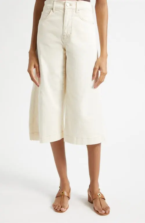 Veronica Beard Marlowe High-waist Culotte Jeans - Ecru