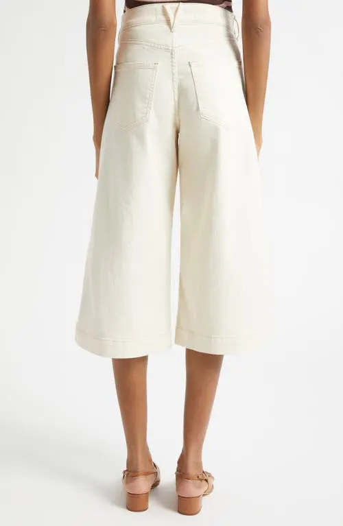 Veronica Beard Marlowe High-waist Culotte Jeans - Ecru