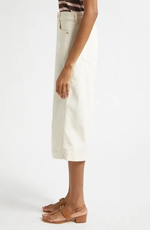 Veronica Beard Marlowe High-waist Culotte Jeans - Ecru