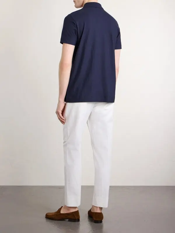 Paul Smith Striped Cotton-jersey Polo Shirt
