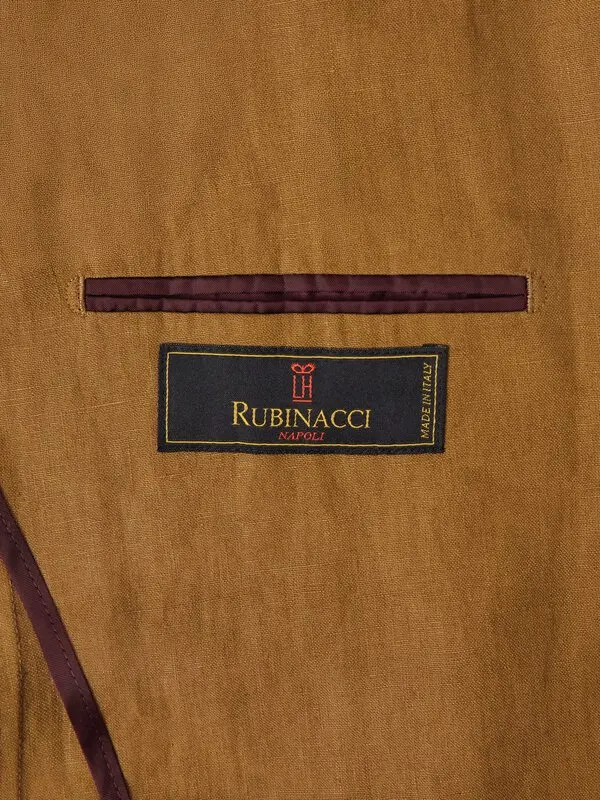 Rubinacci Linen Suit Jacket - Brown