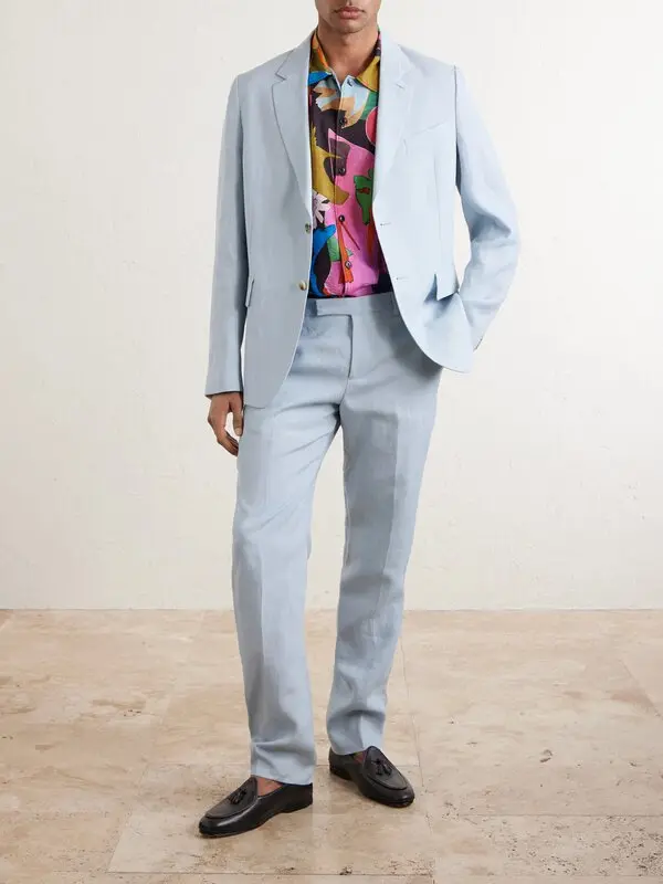Paul Smith Linen Suit Jacket - Blue
