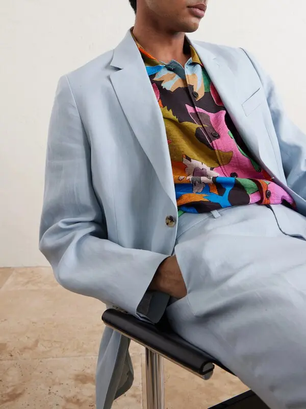 Paul Smith Linen Suit Jacket - Blue