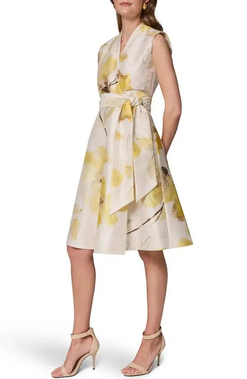 Donna Karan New York Floral Print Wrap Dress