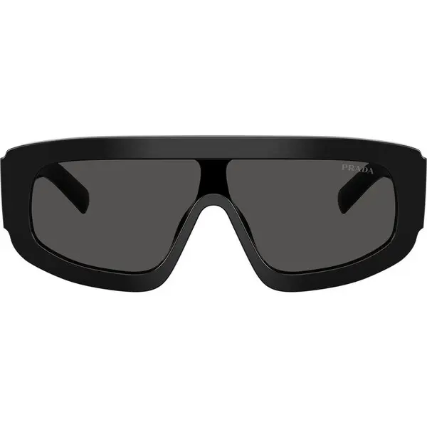 Prada 124mm Oversize Irregular Sunglasses - Black/dark Grey