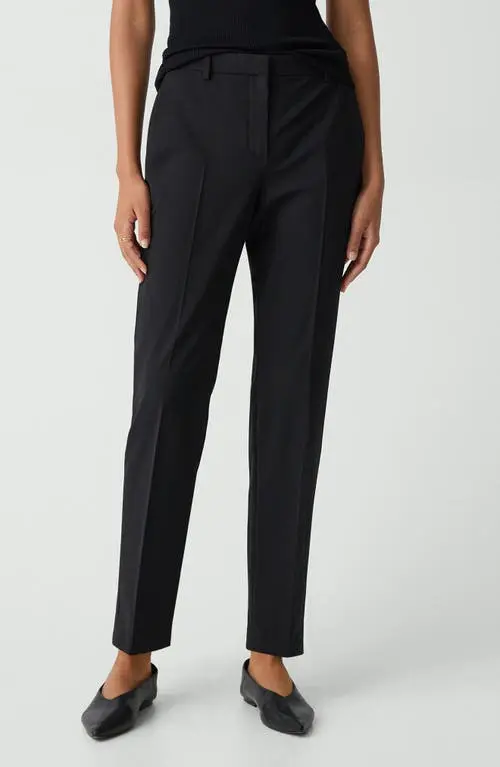 Theory Treeca Slim Fit Stretch Wool Pants - Black - 001
