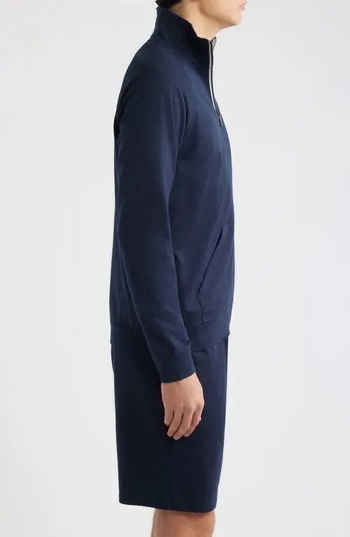 BOSS Cotton Track Jacket - Dark Blue