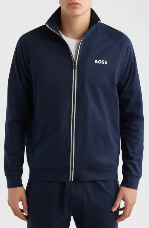 BOSS Cotton Track Jacket - Dark Blue