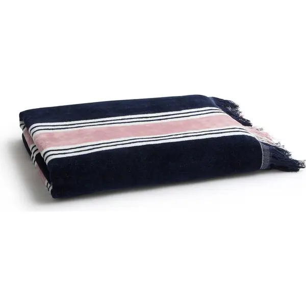 CHRISTY College Stripe Hammam Inspired Beach Towels - Navy