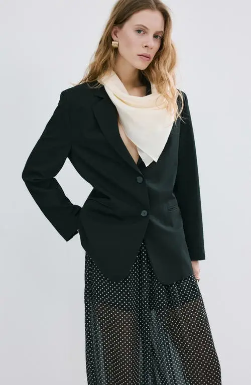 Mango Polka Dot Balloon Pants - Black