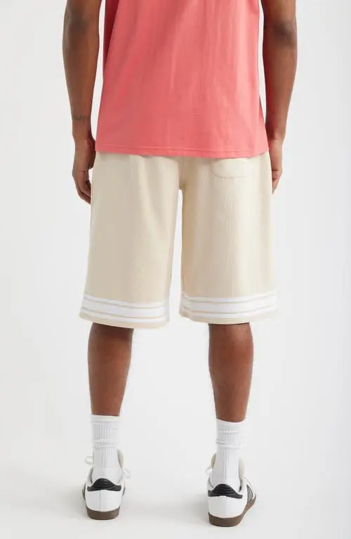BILLIONAIRE BOYS CLUB Curve Logo Cotton Shorts - Ecru