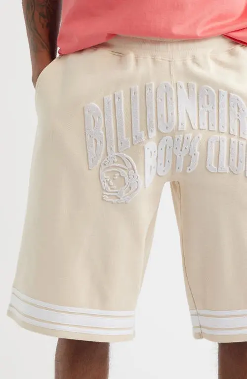 BILLIONAIRE BOYS CLUB Curve Logo Cotton Shorts - Ecru