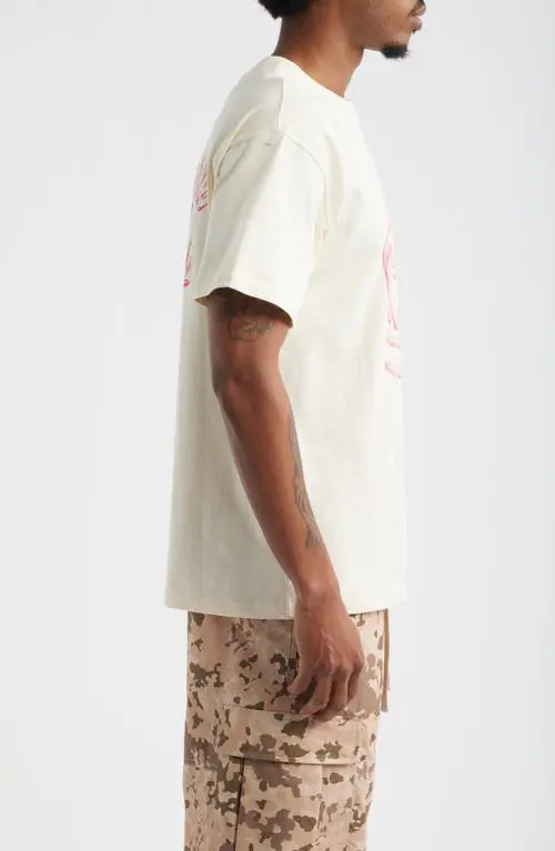 BILLIONAIRE BOYS CLUB Helmet Sketch Graphic T-shirt - Ecru