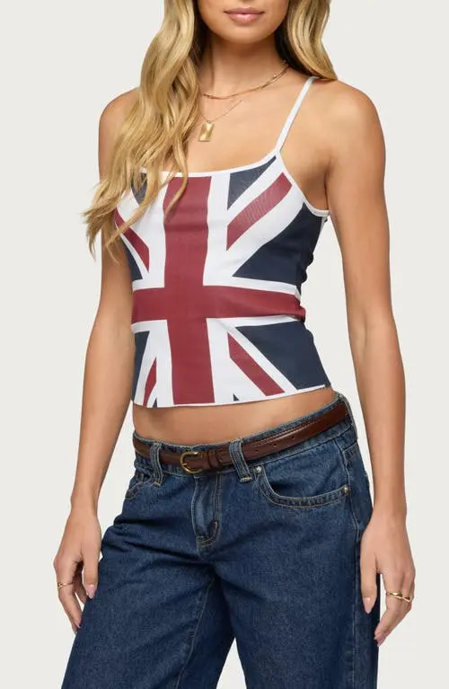 EDIKTED Union Jack Print Camisole