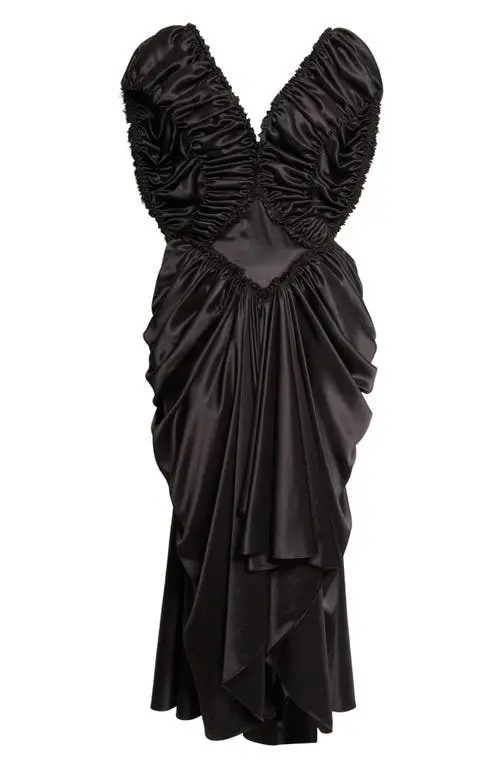 Collina Strada Diamond Satin & Lace Slipdress