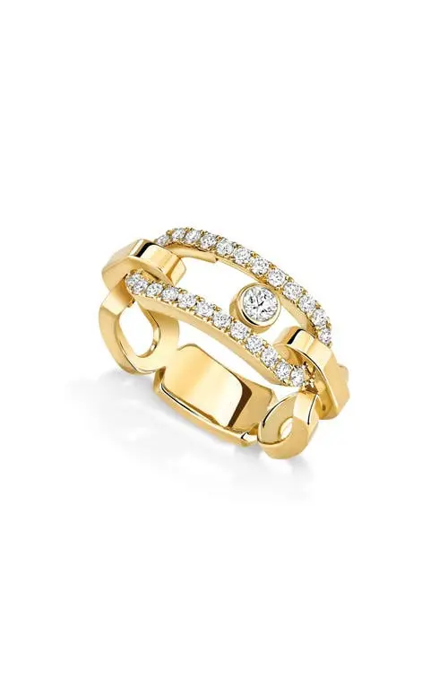 Messika Move Link Diamond Statement Ring - Yellow Gold