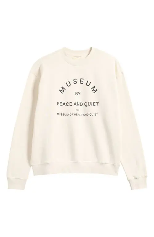 MUSEUM OF PEACE & QUIET Logo Cotton Sweatshirt - Bone