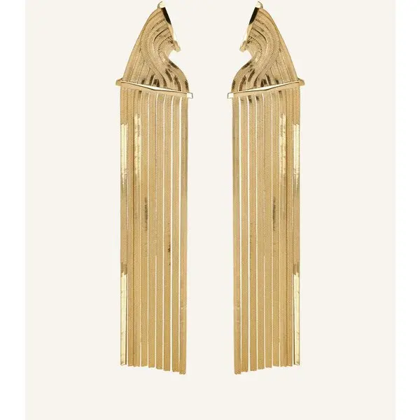 LANVIN Chain Dangle Earrings - Gold