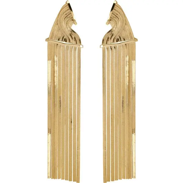 LANVIN Chain Dangle Earrings - Gold