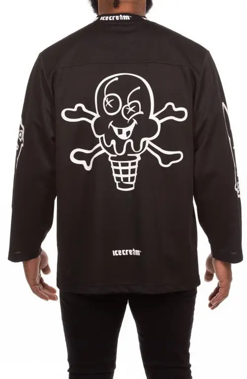ICECREAM Hyperdrive Oversize Long Sleeve Graphic T-shirt - Black