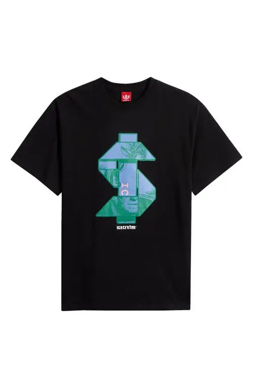 ICECREAM Origami Cotton Graphic T-shirt