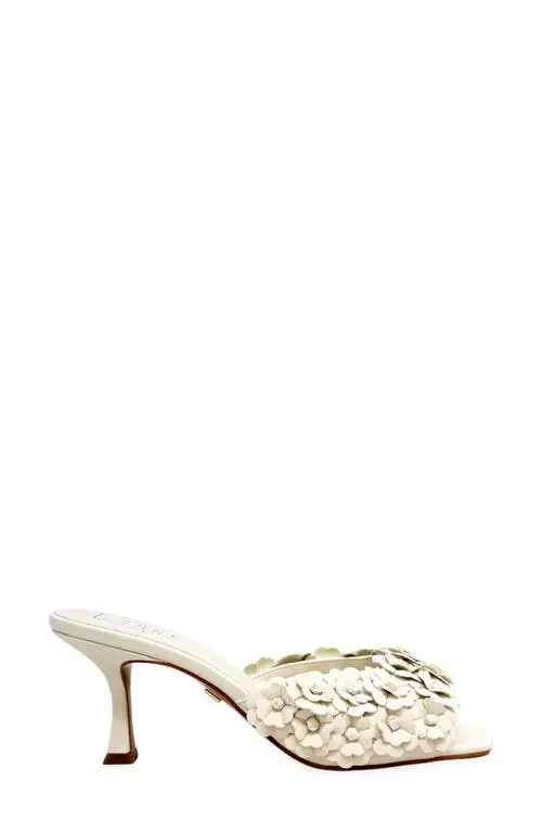 SHU SHOP Elsa Floral Appliqué Slide Sandal - Bone