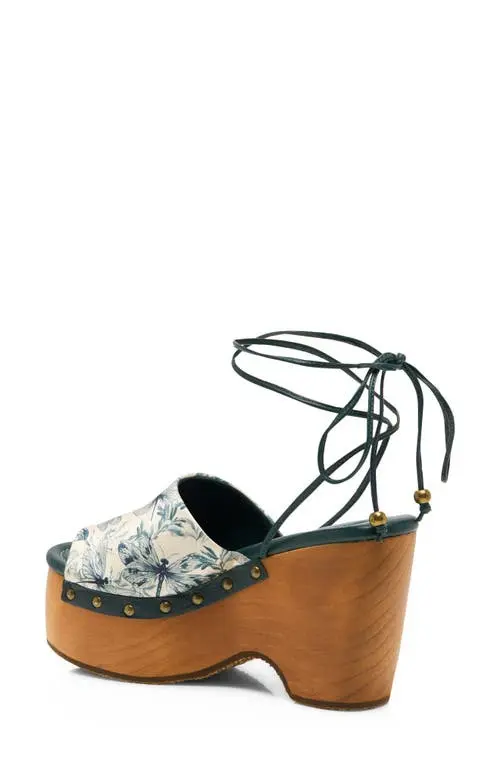 Free People Front Row Platform Sandals - Dragonfly Bandana
