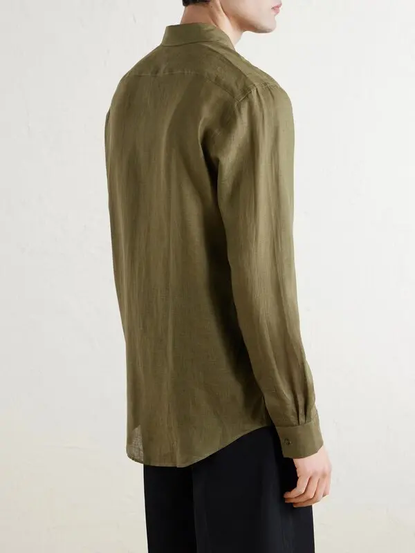 Paul Smith Linen-twill Shirt - Green