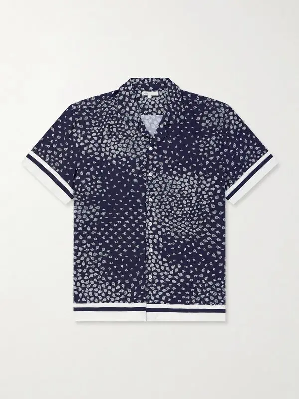Onia Camp-collar Paisley-print Tencel™ Lyocell Shirt