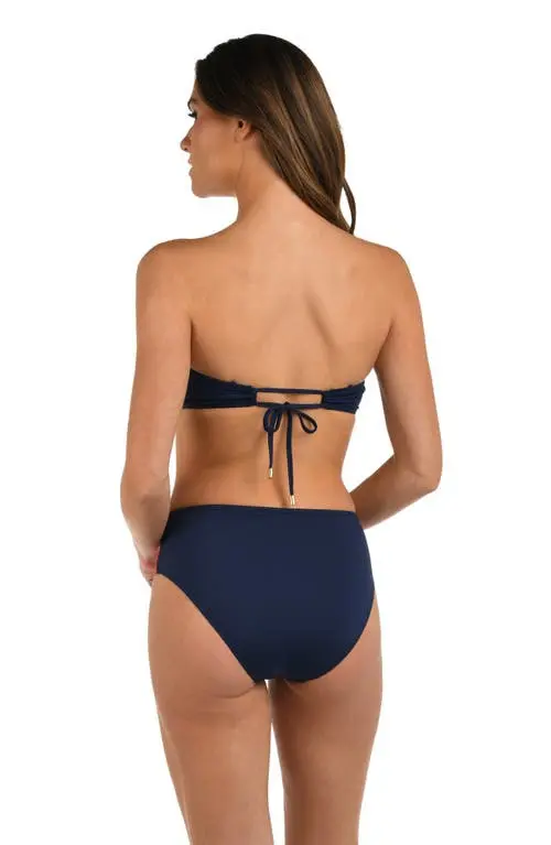 La Blanca Americana Convertible Bandeau Bikini Top - Blue Multi