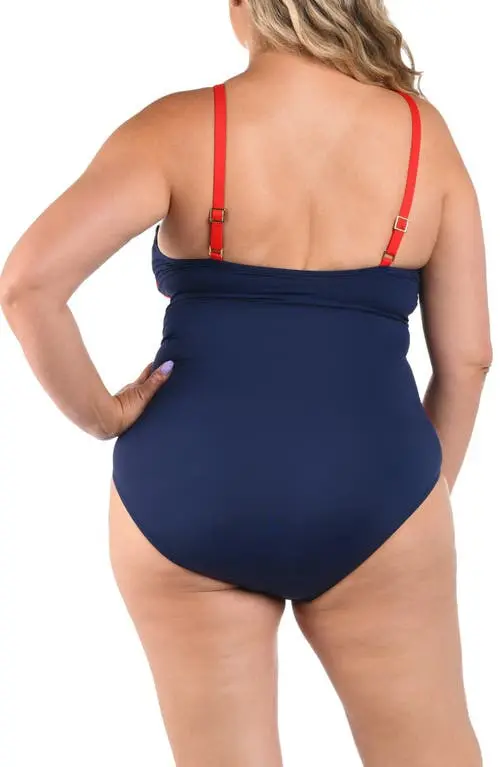 La Blanca Striped One-piece Swimsuit