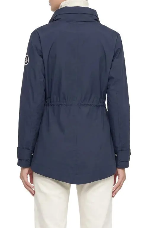 Gorski Lightweight Jacket With Concealed Hood - Navy