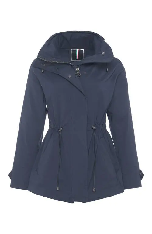 Gorski Lightweight Jacket With Concealed Hood - Navy