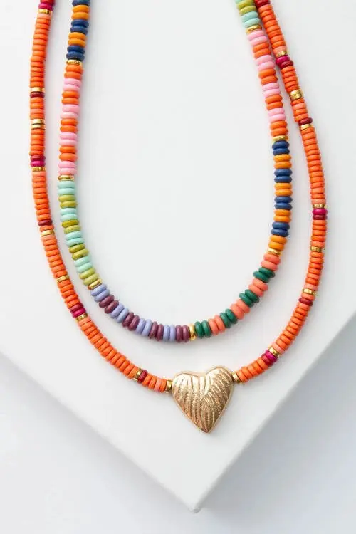 NOONDAY Horizon Heart Necklace Set - Gold