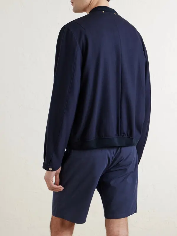 Paul Smith Wool-twill Bomber Jacket - Blue