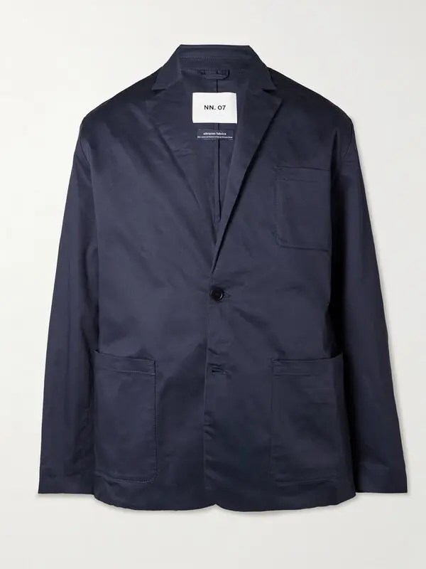 Nn07 Timo 10021 Unstructured Stretch Organic Cotton-twill Blazer