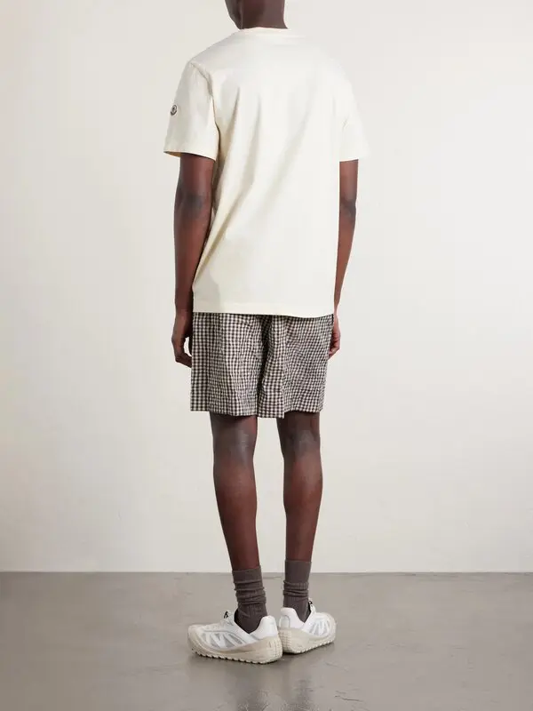 Moncler Logo-print Cotton-jersey T-shirt - Neutrals