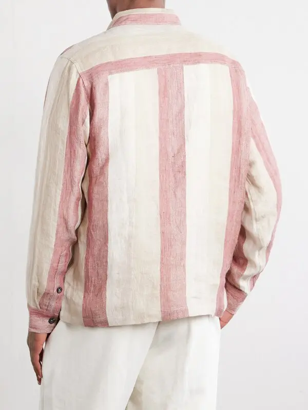 KARTIK RESEARCH Striped Linen-gauze Shirt