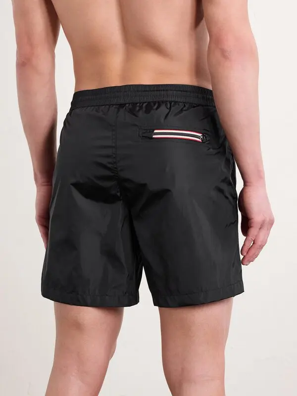 Moncler Slim-fit Mid-length Swim Shorts - Black