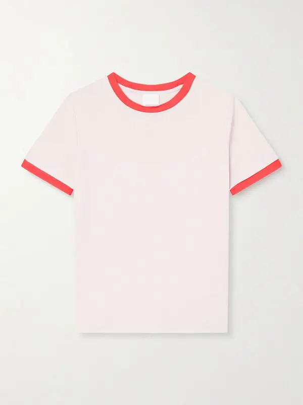 A.p.c. Jules Organic Cotton And Linen-blend T-shirt - Pink