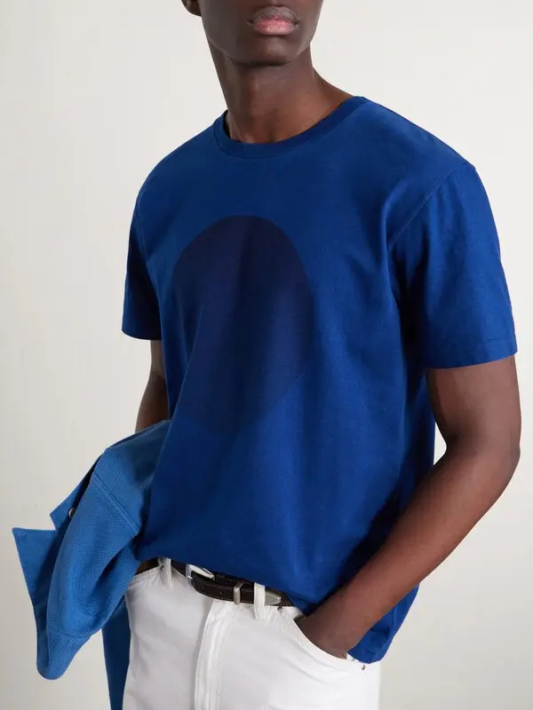 Blue Blue Japan Printed Cotton-jersey T-shirt