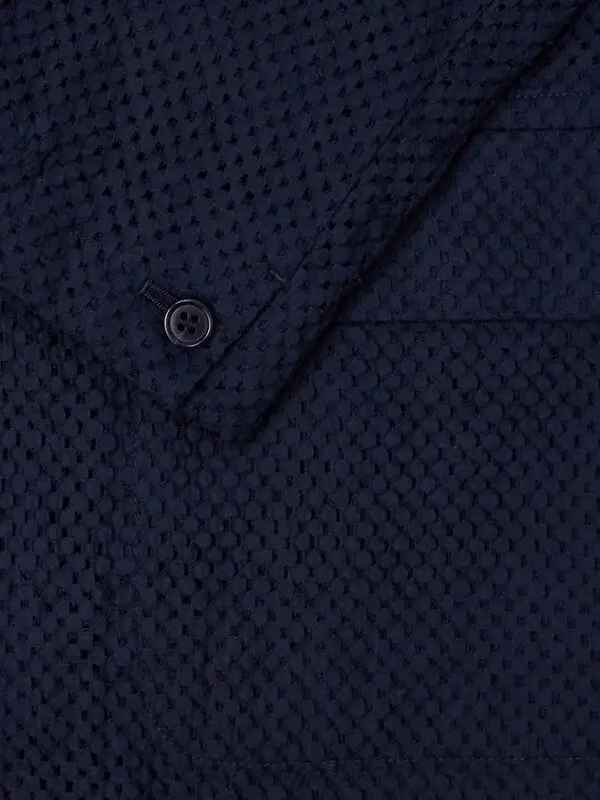 Blue Blue Japan Textured Cotton Suit Jacket