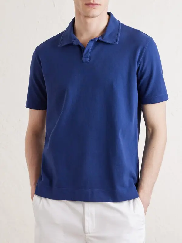 Massimo Alba Aruba Cotton-piqué Polo Shirt - Blue