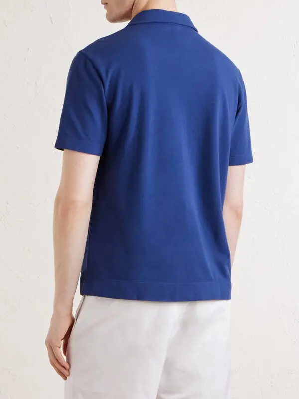 Massimo Alba Aruba Cotton-piqué Polo Shirt - Blue