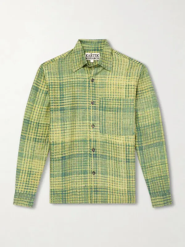 KARTIK RESEARCH Pataudi Checked Silk Shirt