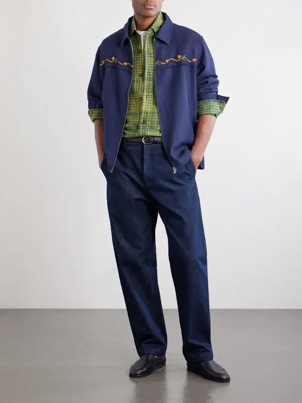 KARTIK RESEARCH Pataudi Checked Silk Shirt